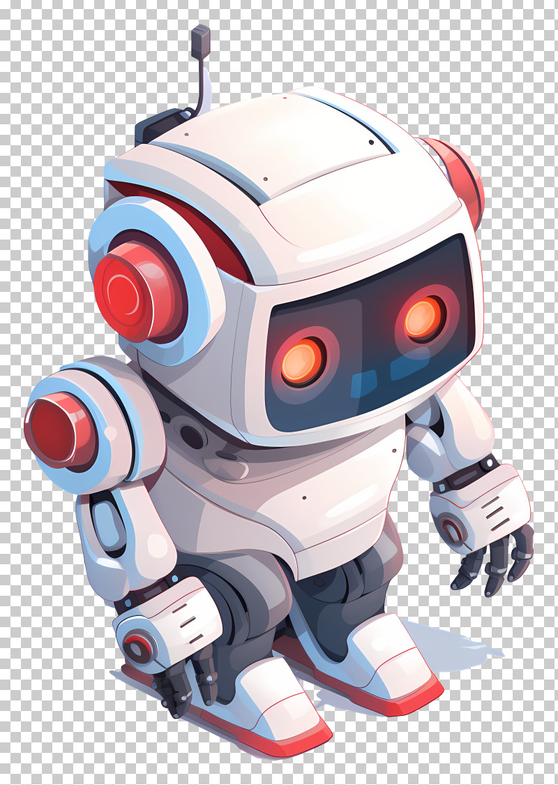 Robot - Futuristic Robot Illustration With Red Highlights PNG, Clipart ...