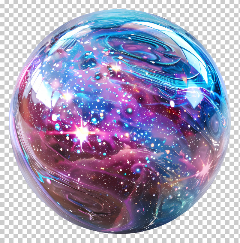 Magical Sphere - Colorful Galaxy Sphere With Stars PNG, Clipart ...