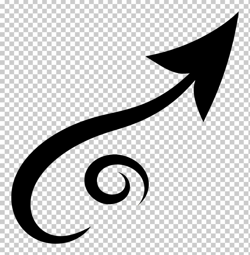 Spiral Arrow - Curved Black Arrow Symbol PNG, Clipart, Black, Curved ...