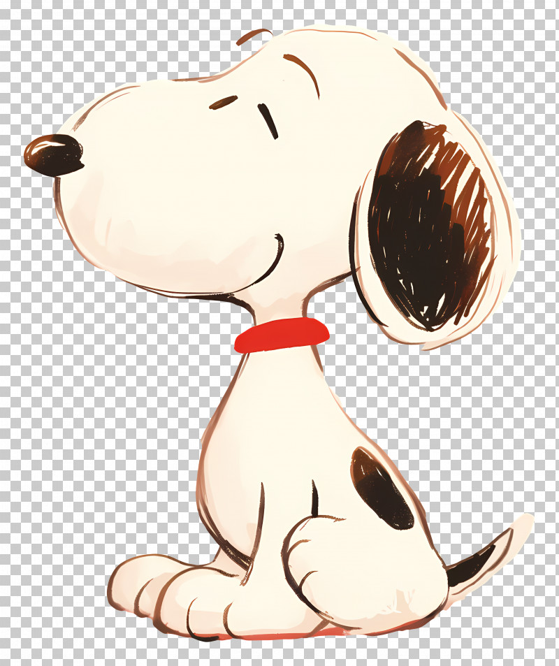 Snoopy - Cartoon Dog With Red Collar PNG, Clipart, Brown, Cartoon Dog ...