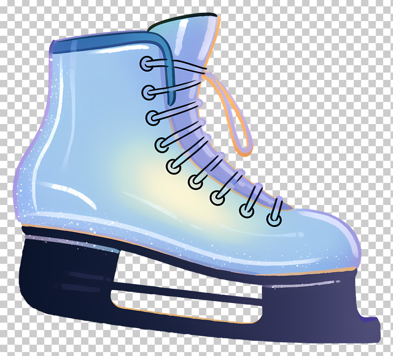 Ice Skates - Blue Ice Skate With Black Blade PNG, Clipart, Blade, Blue ...