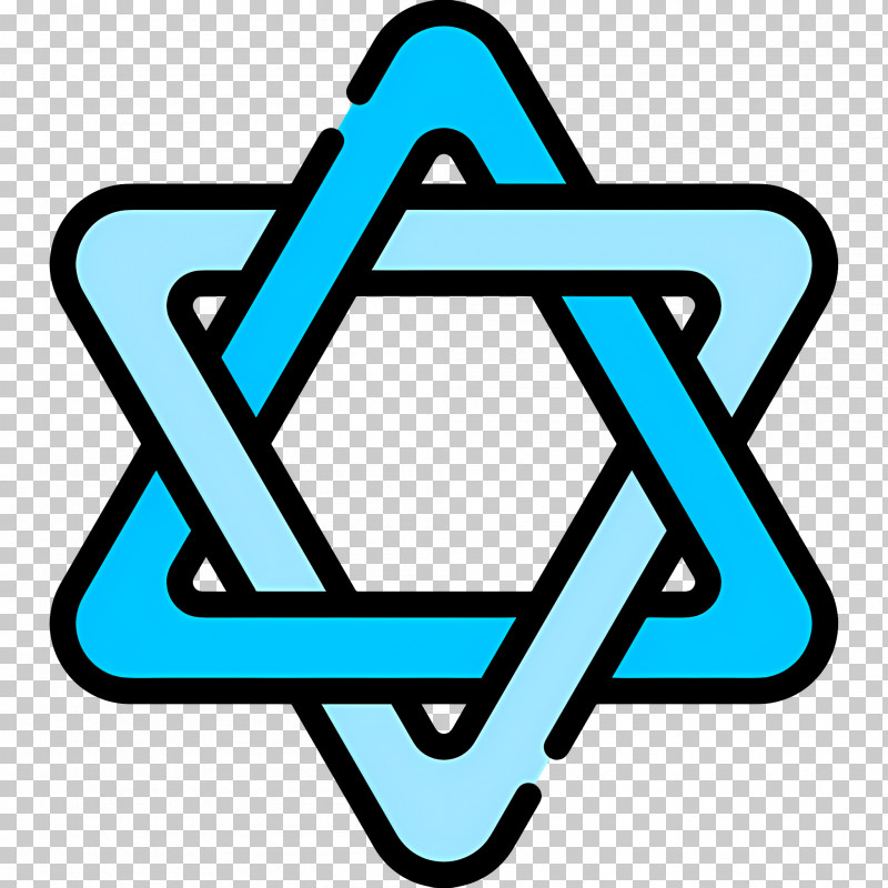 Star Of David - Blue Star Of David Symbol In Simple Design PNG, Clipart ...