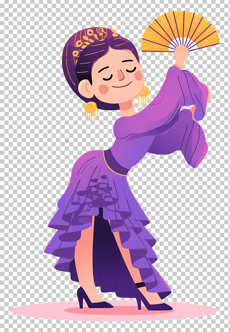 Flamenco Dancing - Purple Flamenco Dancer PNG, Clipart, Culture, Dance ...