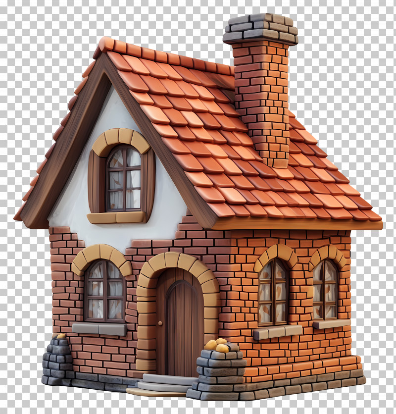 Cartoon Brick House - Small Cute Doodle House PNG, Clipart ...