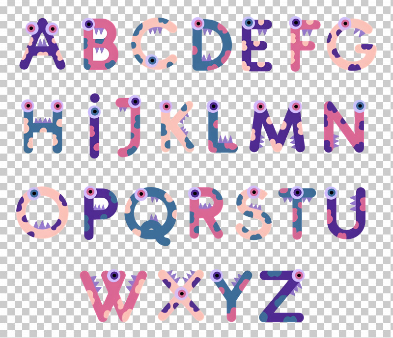 Alphabet Letter - Colorful Monster Alphabet Letters PNG, Clipart ...