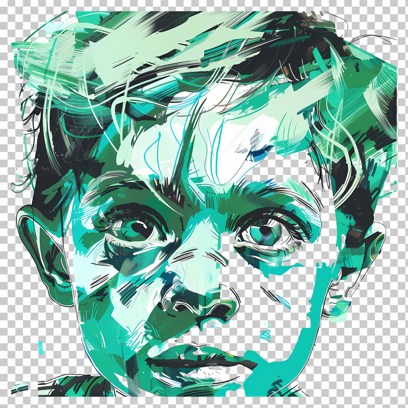 Child - Green Artistic Boy Portrait PNG, Clipart, Art, Boy, Child ...