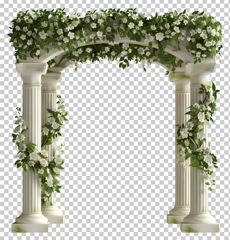 Wedding Arch - Beautiful Flower-Covered Decorative Arch PNG, Clipart ...