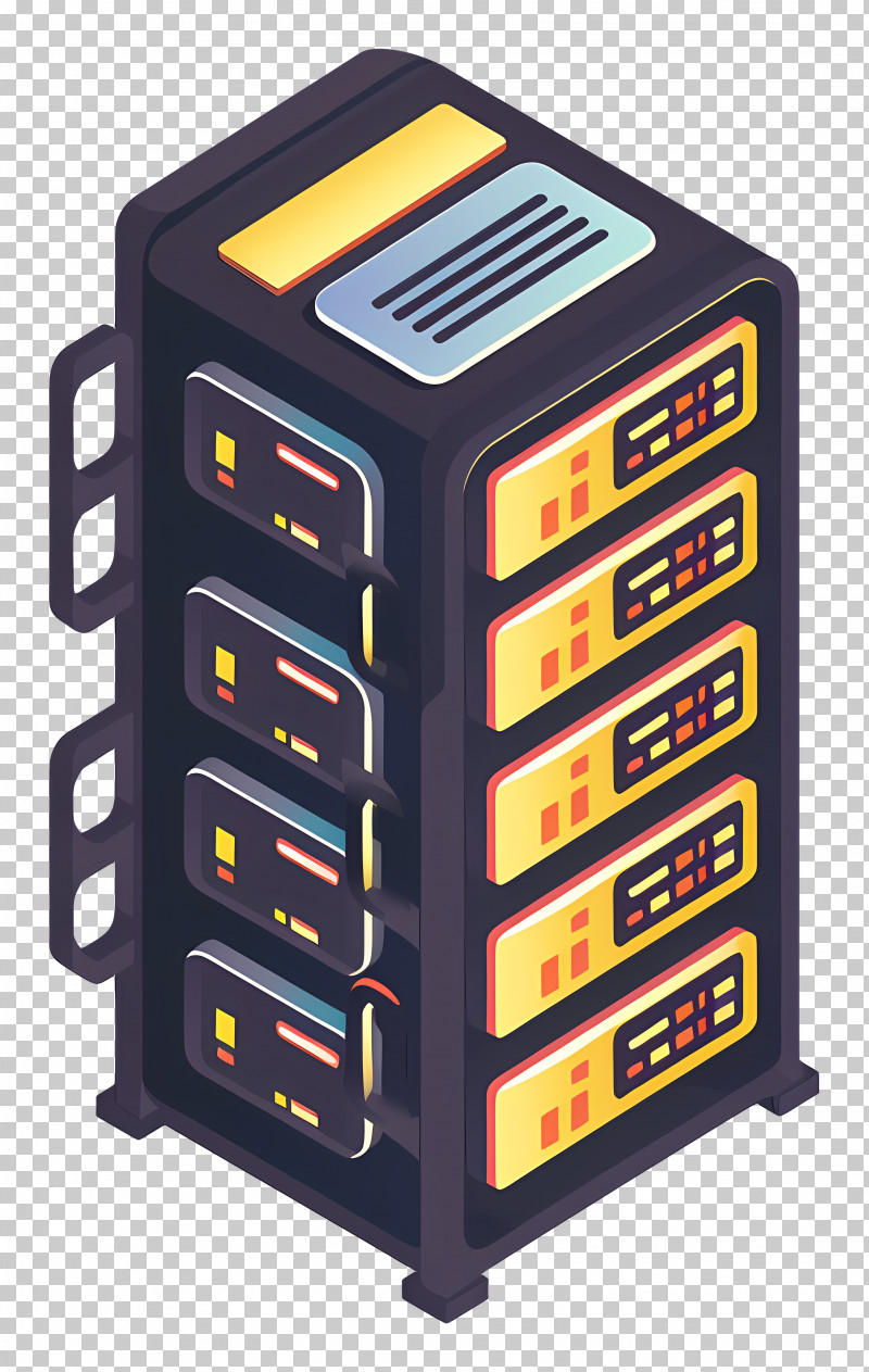 Data Storage - Stylized Server Rack In Isometric Style PNG, Clipart, Database Equipment, Data ...