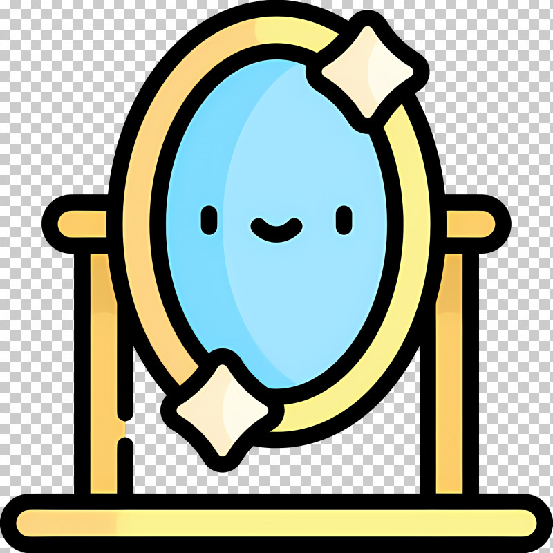 Beauty Mirror - Oval Mirror With Cute Face PNG, Clipart, Beauty Mirror ...