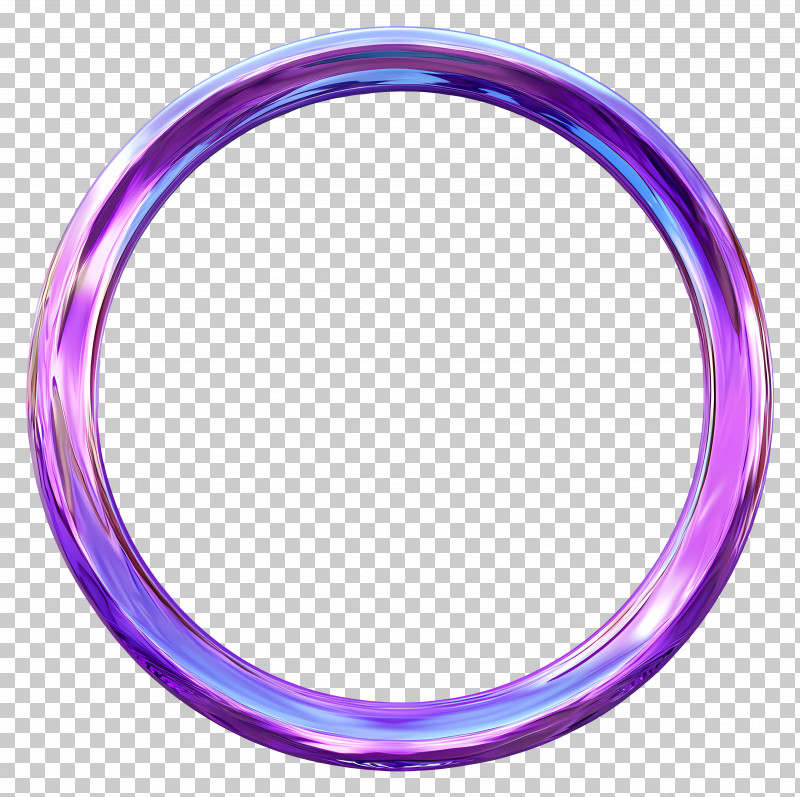 Circle Frame - Purple Gradient Circular Frame With Metallic Shine PNG ...