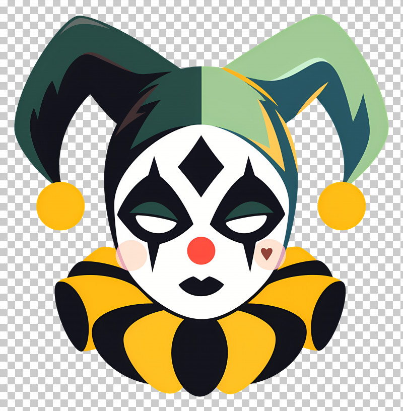 Harley Quinn - Colorful Jester Face Mask PNG, Clipart, Black, Clown ...