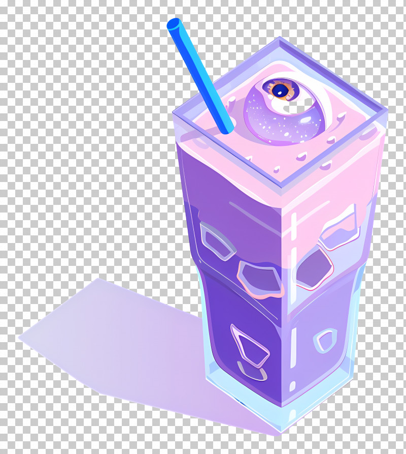 Halloween Drink - Violet Eyeball Milkshake With Ice PNG, Clipart ...