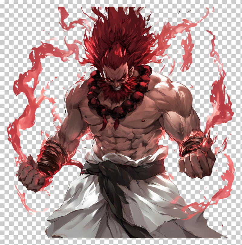 Akuma - Fierce Warrior With Fire PNG, Clipart, Akuma, Anime, Battle ...