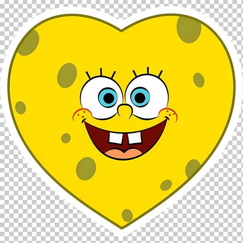 Spongebob Heart - Heart-shaped Spongebob Cartoon Design PNG, Clipart ...