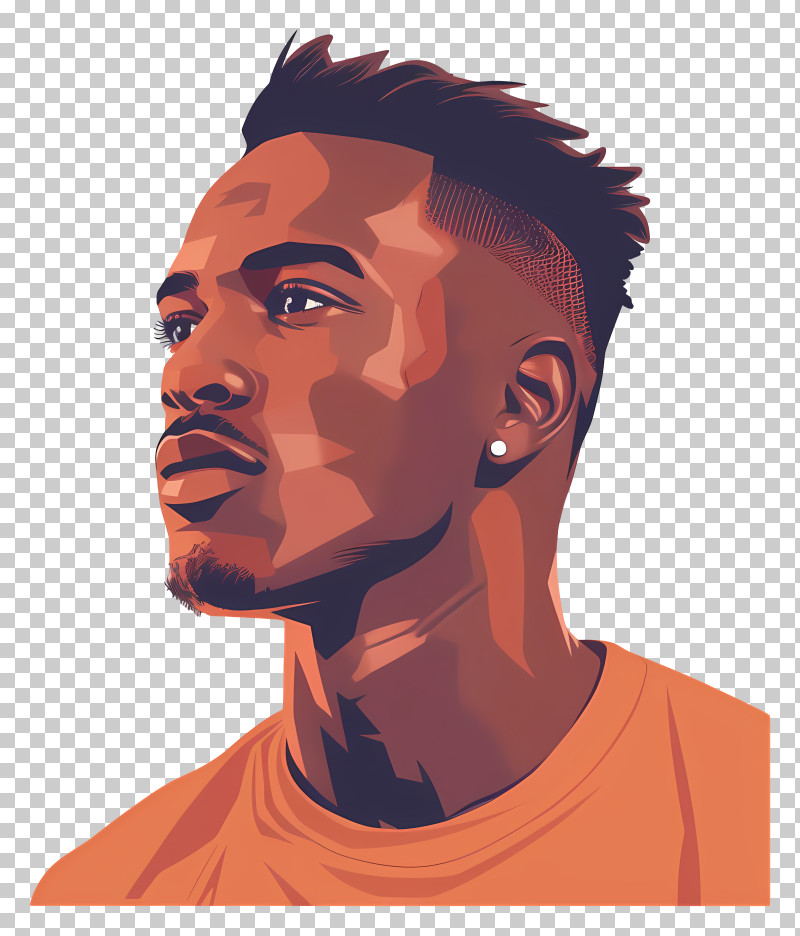 Antonio Valencia - Stylized Digital Portrait Of Male Figure PNG ...