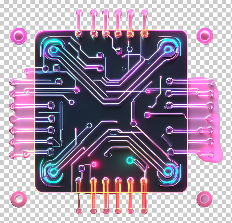 Neon Circuit Board - Neon Circuit Board Design PNG, Clipart ...