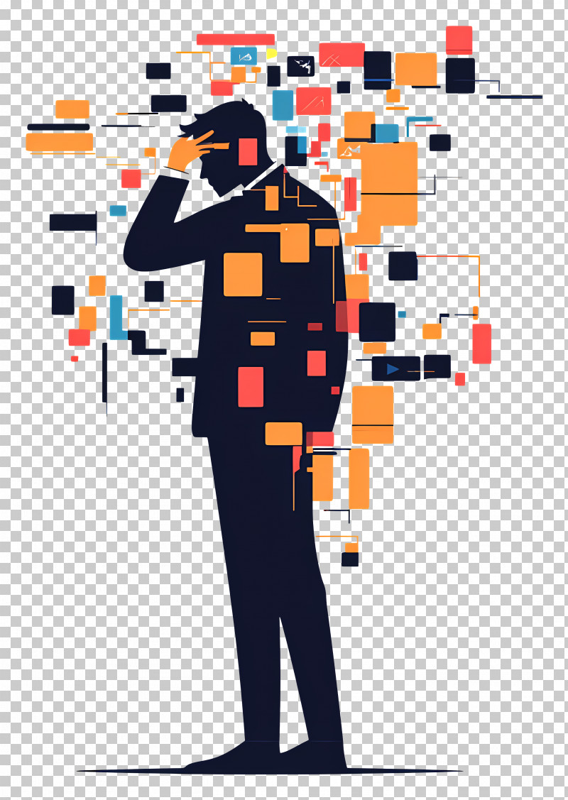 Data Corruption - Silhouette With Abstract Blocks PNG, Clipart, Abstract, Blocks, Concept, Data ...