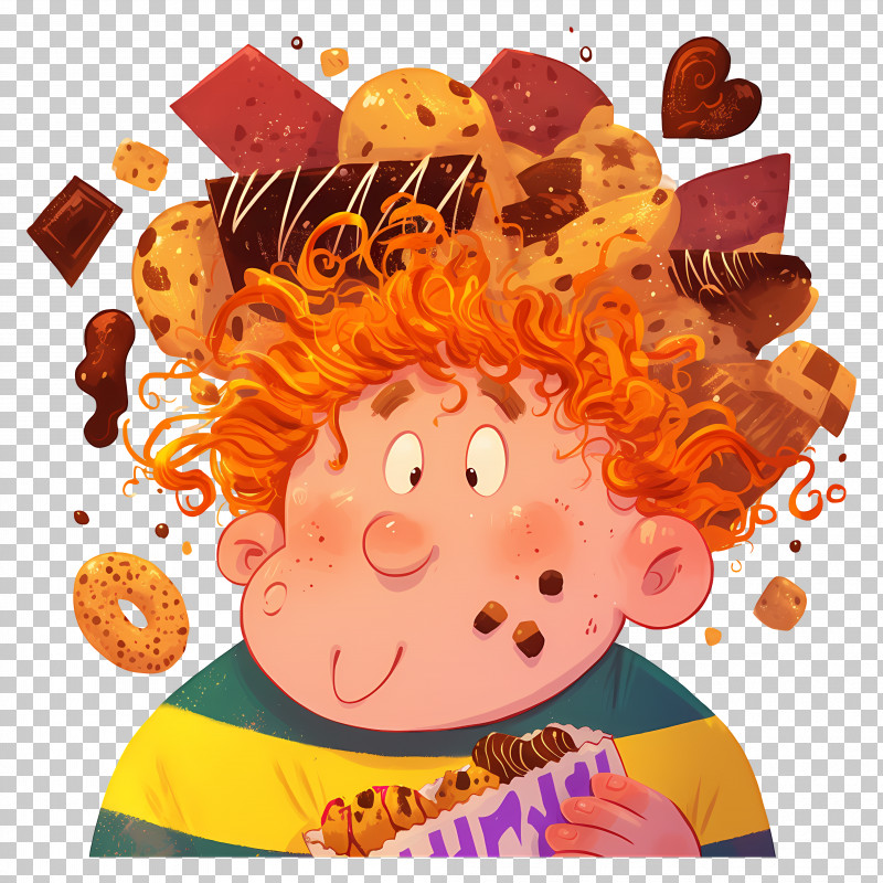 Yummy - Cartoon Boy With Cookies And Chocolate PNG, Clipart, Boy With ...