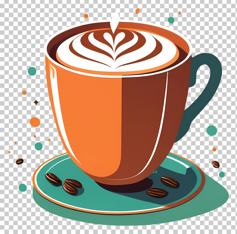 Cartoon - Cup Of Coffee With Stylish Latte Art PNG, Clipart, Artful ...