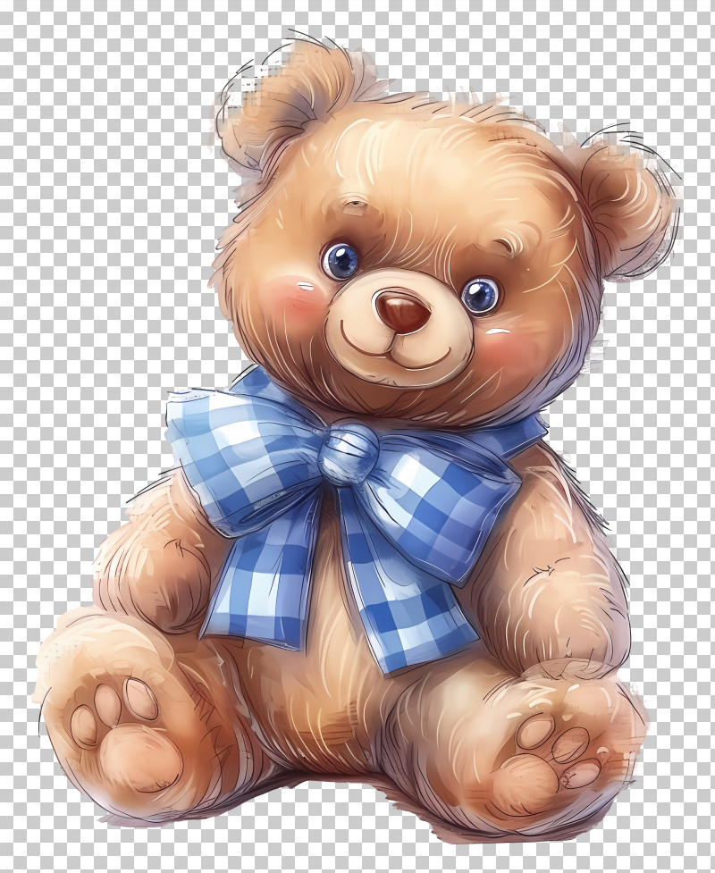Teddy Bear - Adorable Teddy Bear With A Blue Bow Tie PNG, Clipart ...