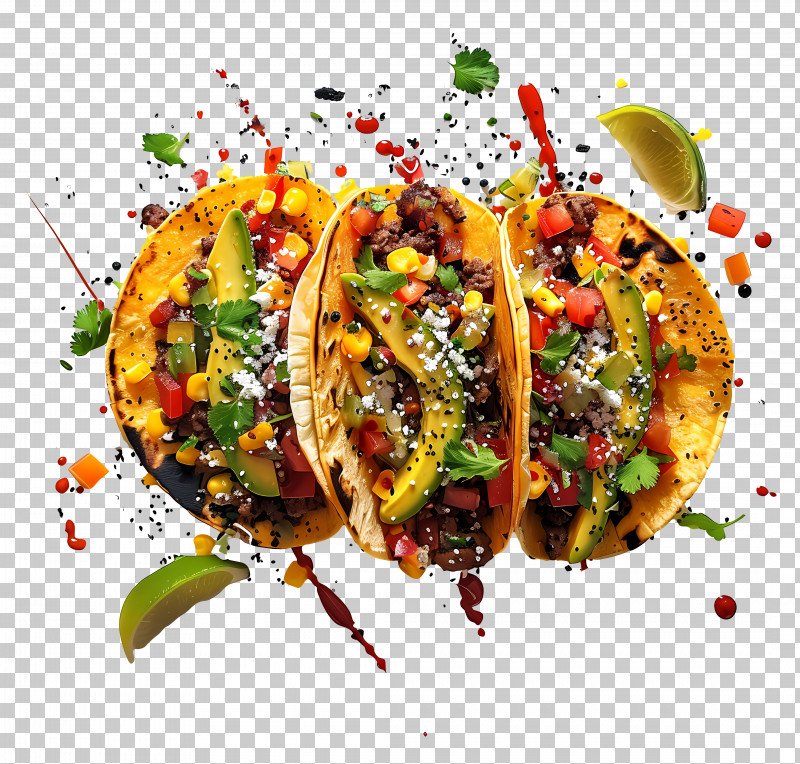 Tacos - Colorful Mexican Tacos PNG, Clipart, Avocado, Corn, Mexican ...