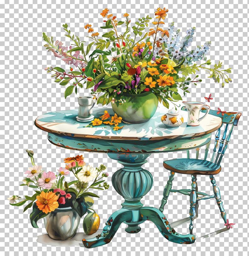 Spring - Beautiful Flower Arrangement On Table PNG, Clipart, Decoration ...