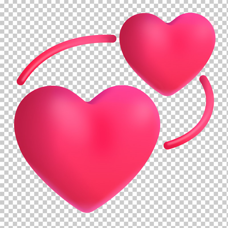 Revolving Hearts Emoji - Cute Pink Hearts Illustration PNG, Clipart ...